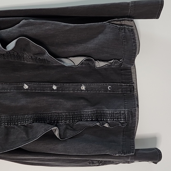 Magali Pascal | Tops | Magali Pascal Alexia Ruffled Denim Blouse L ...